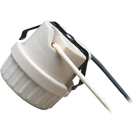 B&P Lamp® Medium Base, U-Clip Snap-in Porcelain Keyless Fixture Socket ...