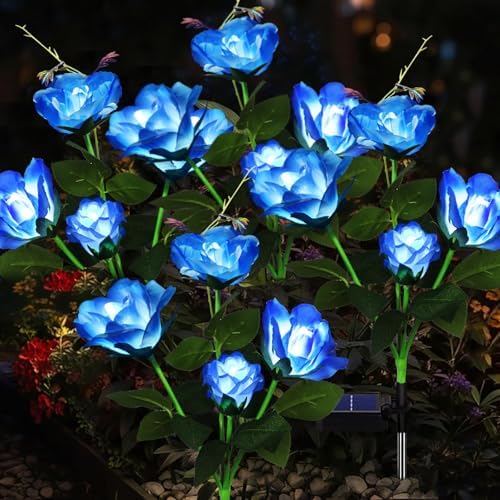 Amazon.com : Solar Lights Outdoor Garden Decor: 6 Pack of 24 Lily ...