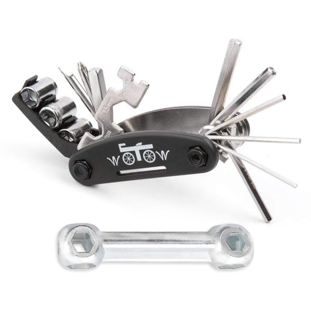 Snapklik.com : Bike Repair Tool Kit, 16 In 1 Bike Multitool And 10 In 1 Reinforced Metal Bicycle ...