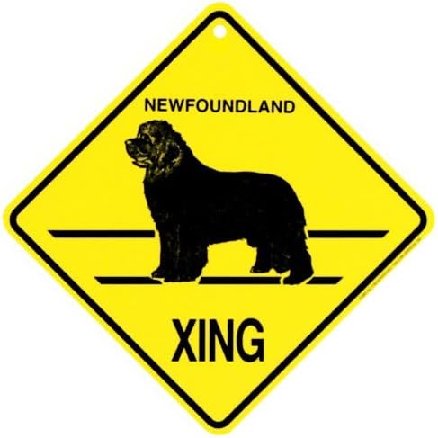 Amazon.com: KC Creations Newfoundland Xing Caution Crossing Sign Dog ...