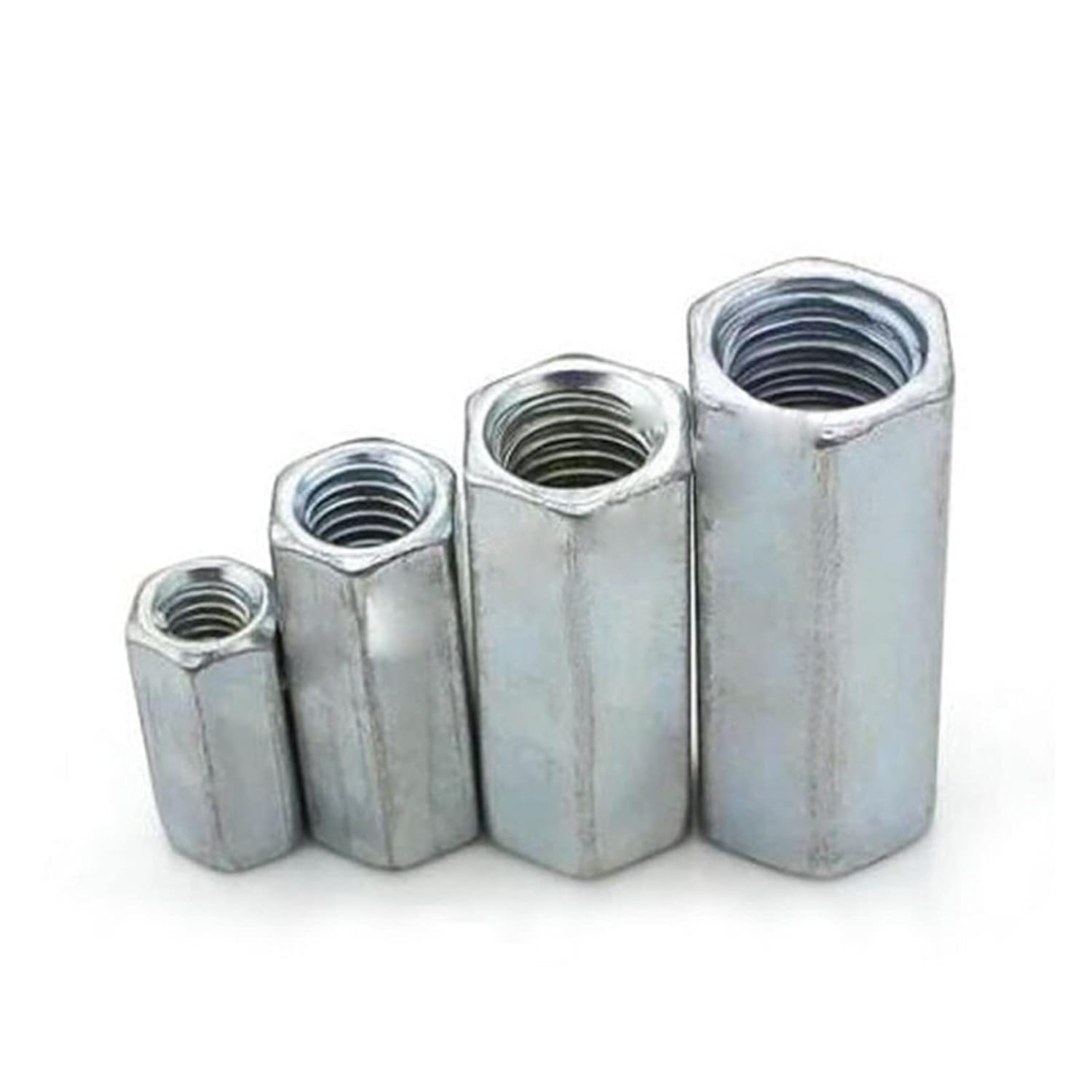 LIUYI 5Pcs M6/M8/M10/M12 Rod Coupling Hex Nut/Galvanized Long Hex Nut ...