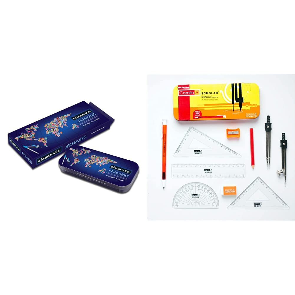 Buy Classmate Archimedes Geo Box & Camlin Kokuyo Scholar Mathematical ...
