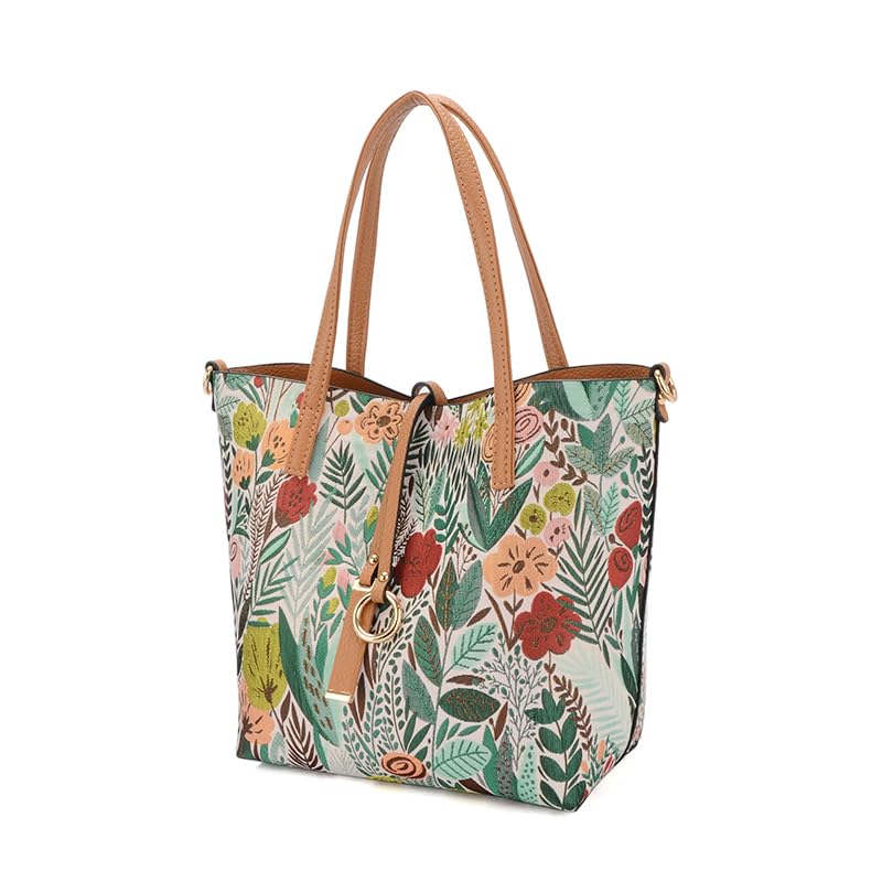 Amazon | [Avancer] 売れ筋2WAYジャガー生地リバーシブル手提バッグ61640＜サ―チェル＞インポーチ付 バッグインバッグ (キャメル) | Avancer | トートバッグ