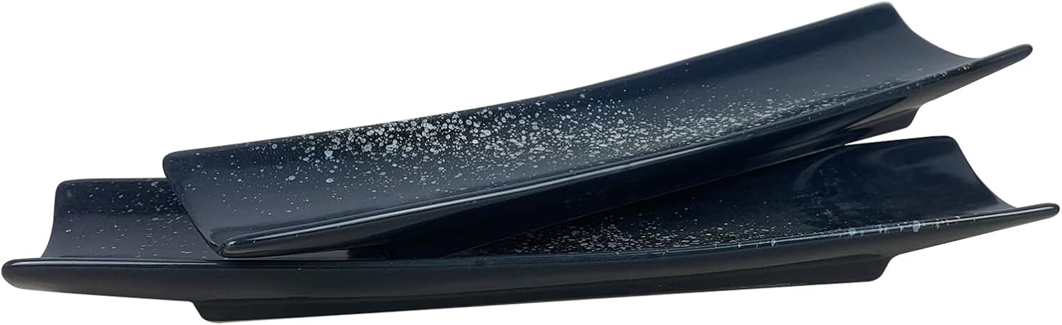 Amazon.com | TAIMEI 14" Reaction Glaze Rectangular Sushi Plates，Ship ...