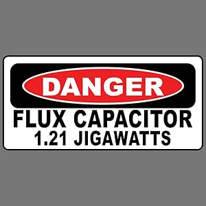 Amazon.com: Danger Flux Capacitor Vinyl Sticker Decal Cars Trucks Vans ...