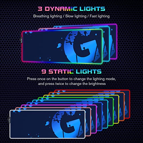 Snapklik.com : GTRACING RGB Gaming Mouse Pad, Large Extended Soft Mousepad