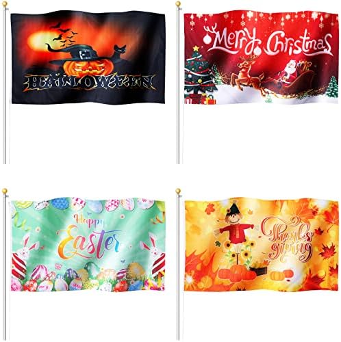 Amazon.com : Batiyeer 4 Pcs Garden Flag 3 x 5 ft Spring Summer Autumn ...