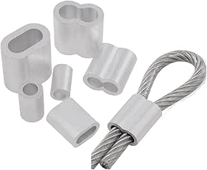 Amazon.com: QULIT Many Size Steel Wire Cable Rope Fixing Clip Ellipse ...