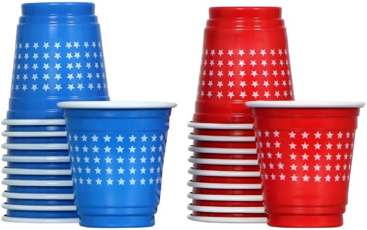 Amazon.com: JMGKJM- Red and Blue Mini Star Cups, 20-ct. Packs, 4th of ...