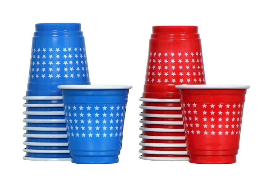 Amazon.com: JMGKJM- Red and Blue Mini Star Cups, 20-ct. Packs, 4th of ...