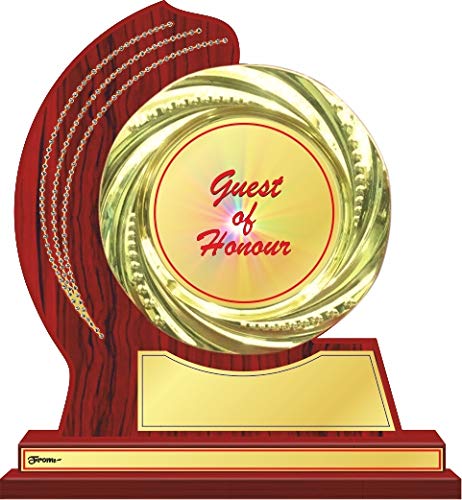 Delta Guest of Honour Small Size (13.5 inch) Round Red and Golden and ...