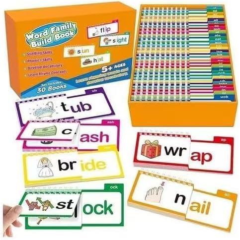 Amazon.com: 30 Reading & Rhyming Flipbooks, ABC Vocabulary Flashcards ...