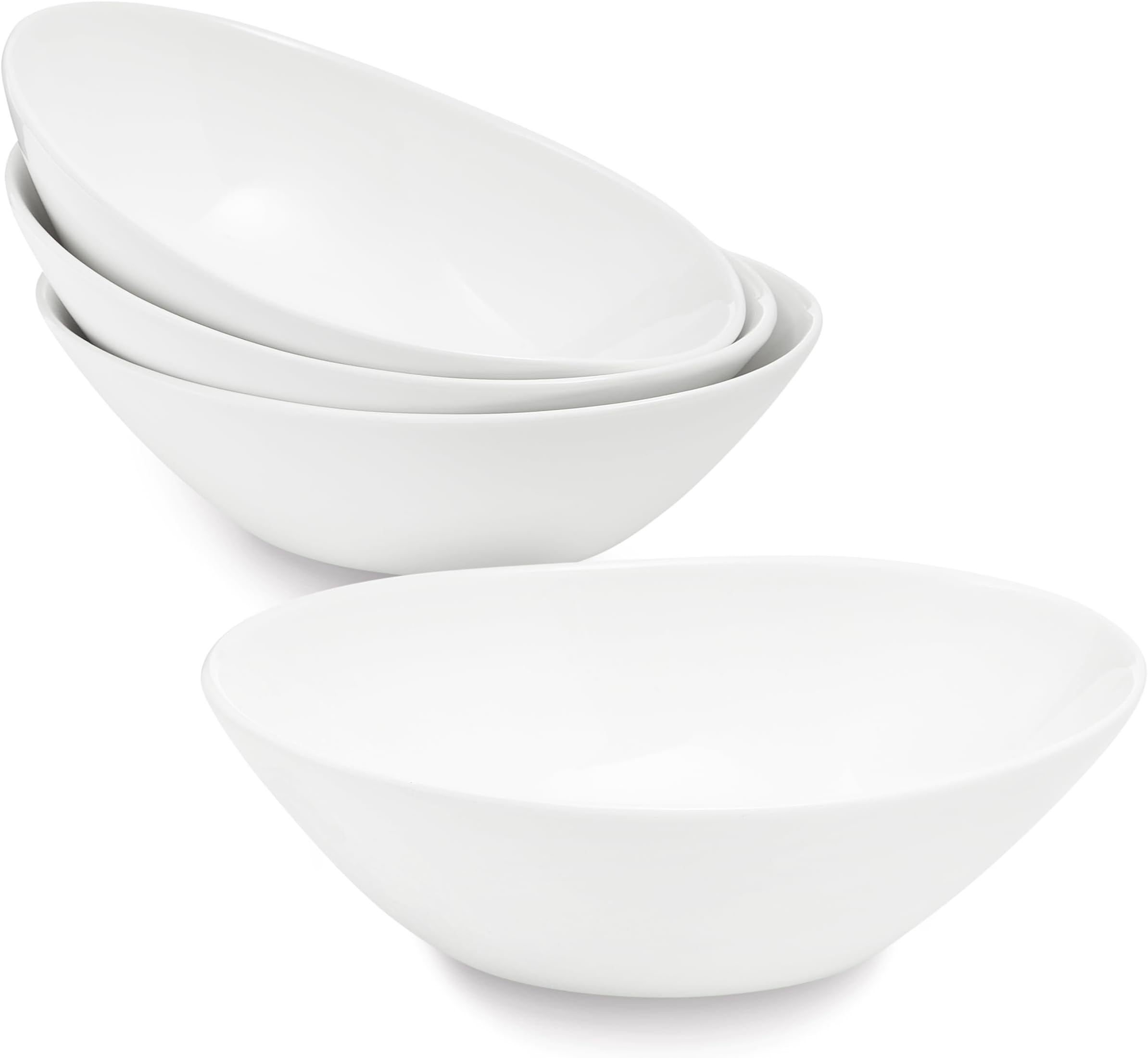 Amazon.com | 3 Piece Serving Bowl Set – Elegant White Porcelain Salad ...