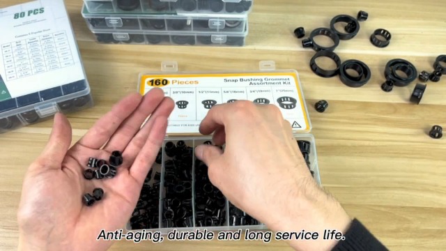 Watch EASYEAH 160PCS nylon cable snap bushing grommets assortment on ...