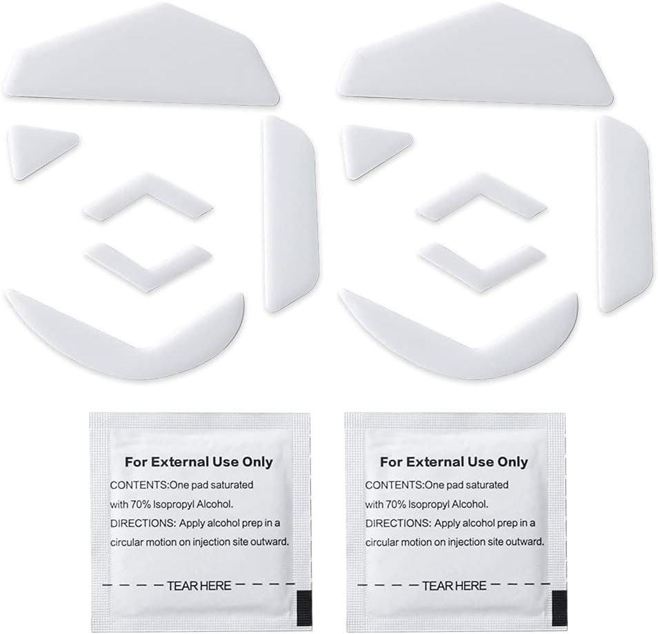 Amazon.com: 2 Sets White Rounded Curved Edges Mouse Feet Pads Skates ...