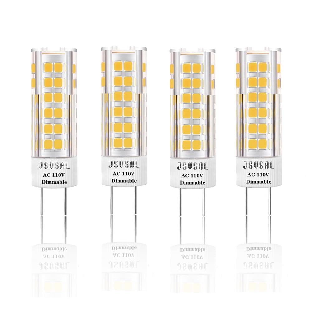 JSVSAL (4-Pack Dimmable GY6.35 G6.35 LED Bulb, 7W, 800 Lumen, 360° Beam ...
