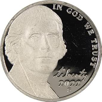 2022 S Jefferson Nickel 5c Proof Coin at Amazon's Collectible Coins Store