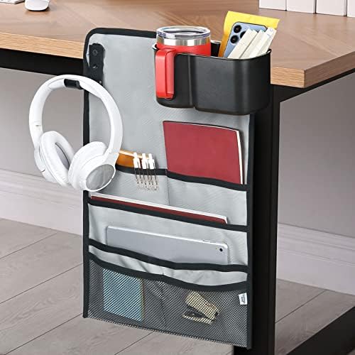 Amazon.com: Suitiyibin Hanging Desk Organizer,Desk Cup Holder Clamp ...