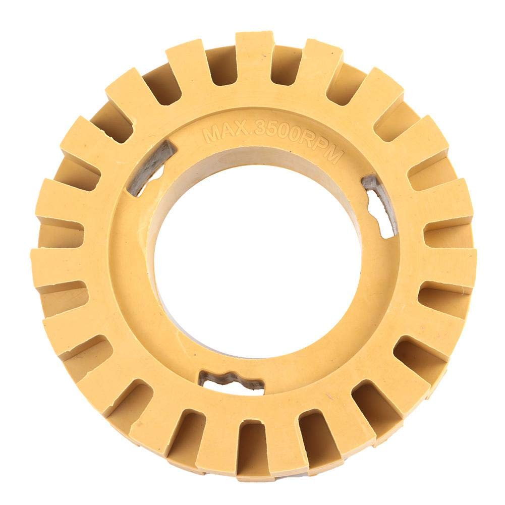 Rubber Eraser Wheel, 4” Heavy Duty Teeth Shape Graphics Removal Tool ...