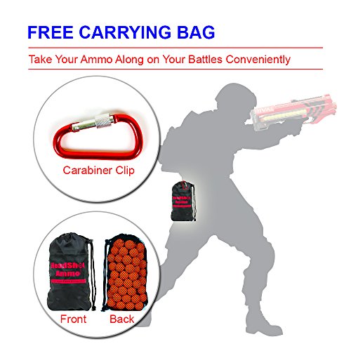 [110 Rounds] Nerf Rival Compatible Ammo by HeadShot Ammo - Bulk Orange ...