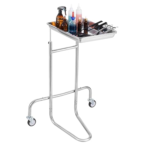 Amazon.com: VEVOR Medical Instruments Stand with Adjustable Tray, Mayo ...