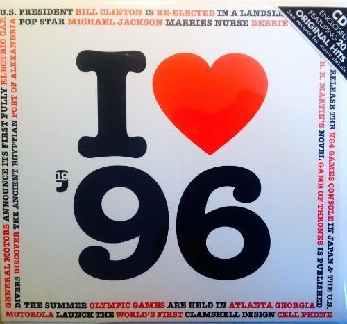 1996 Birthday or Anniversary Gifts - 1996 Chart Hits CD and 1996 ...