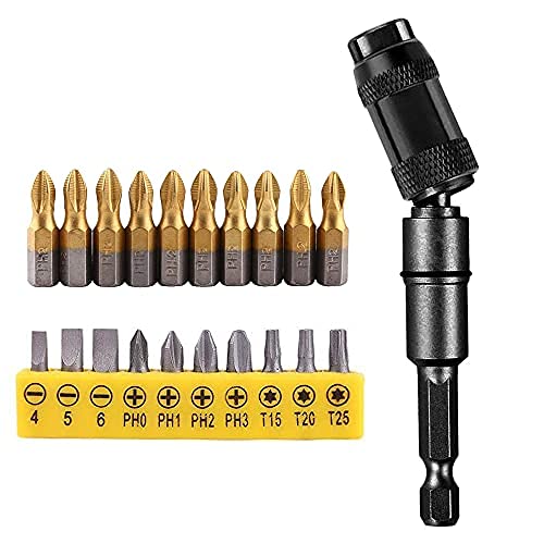 Mesee Magnetic Pivoting Bit Tip Holder, 1/4 Inch Hex Shank Quick Change ...