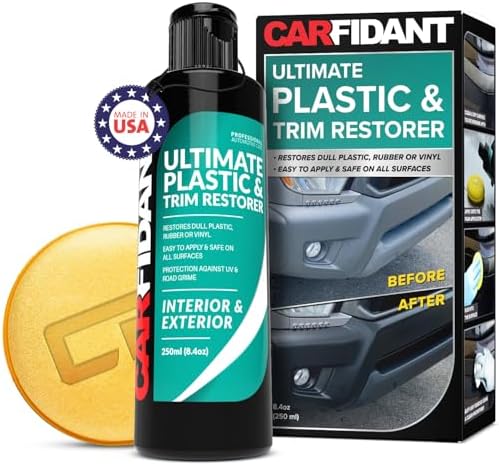 Carfidant Plastic Restorer for Cars – Refreshes Faded Plastic, Vinyl ...