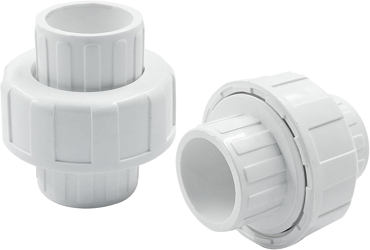 Amazon.com: Waziaqoc 2 Pack 3/4 Inch PVC Union Coupling Pipe Fitting ...