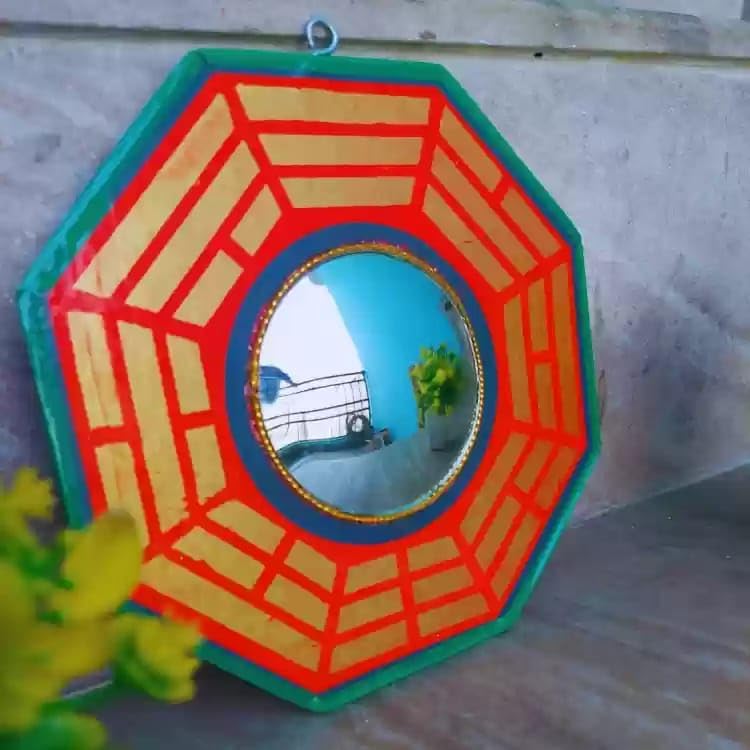 Buy Bagua/pakwa vastu Mirror showpiece for Wealth and Positivity, Wall ...