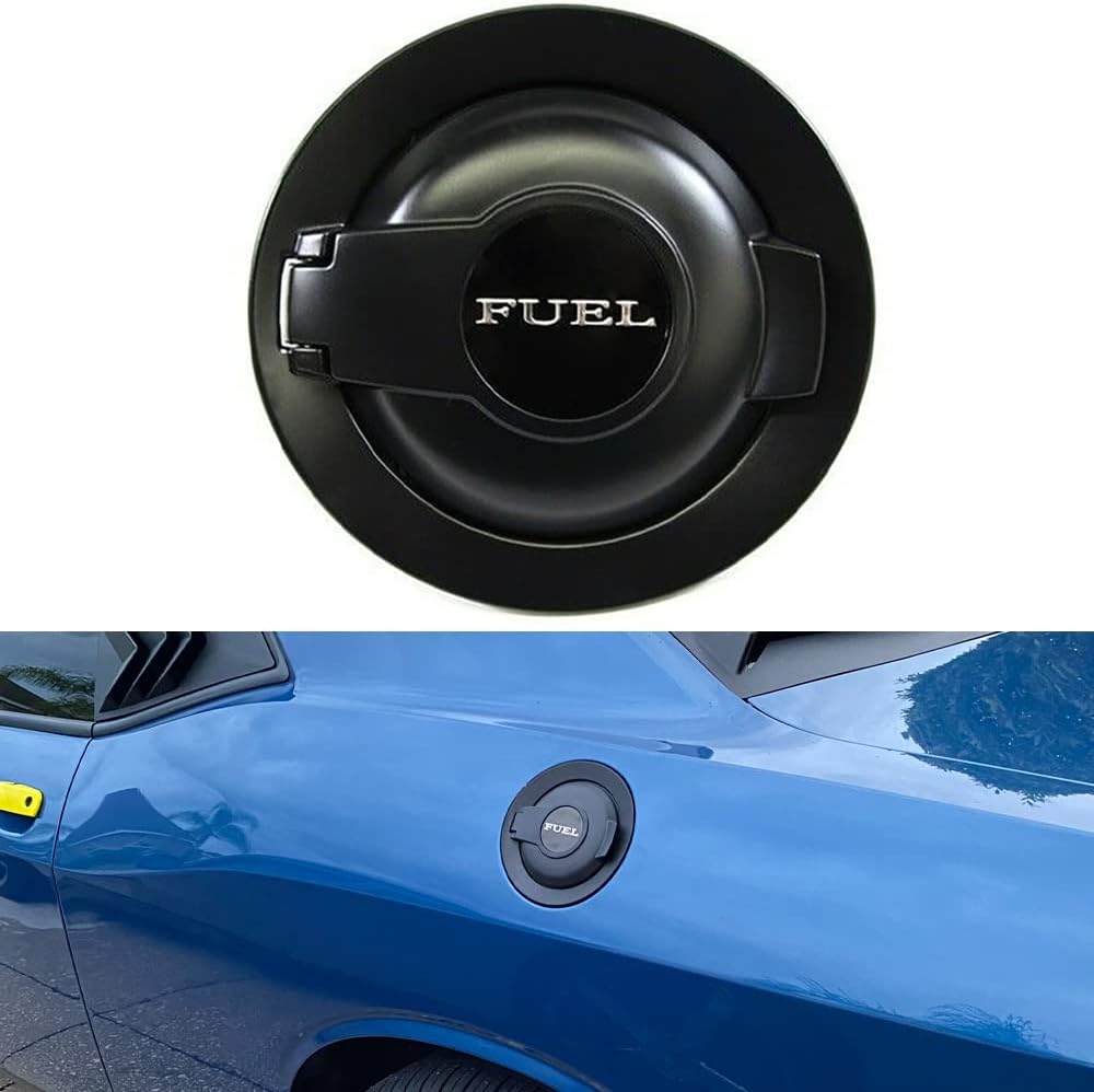 Wheel Center Caps For Dodge Challenger Black Vapor Edition Fuel Filler ...