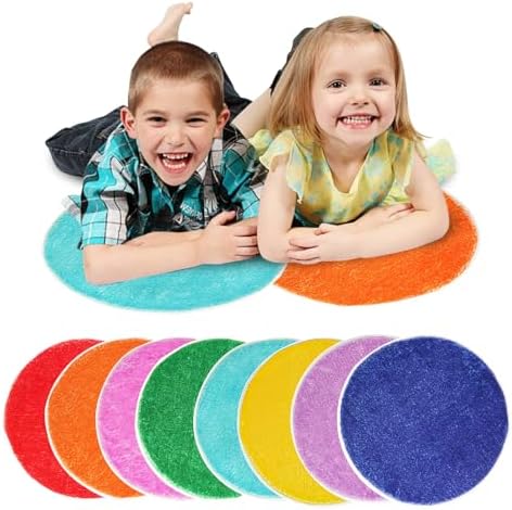 Amazon.com: Funtery 6 Pieces Colorful Carpet Circle Seats 18 Inches ...
