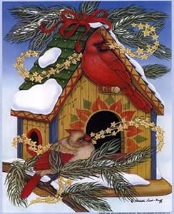 Amazon.com: Cardinal Home Poster by Michelle Lash- Ruff (8.00 x 10.00 ...