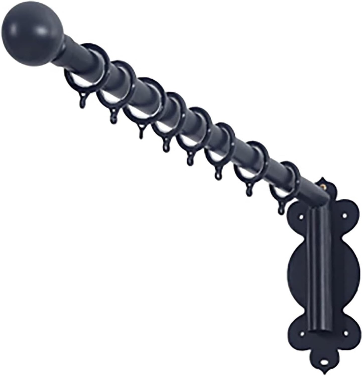 Amazon.com: RSBFER 180° Curtain Rods for Windows, Heavy Duty Swing Arm ...