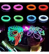 Amazon.com: melndiea EL Wire 5 Pack-9.8ft Portable Neon Rope Lights ...