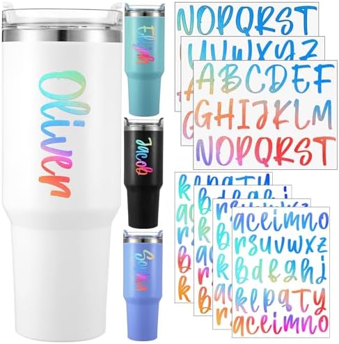 Amazon.com - Humyoun 6 Sheets UV DTF Cup Wrap Name Stickers for Water ...