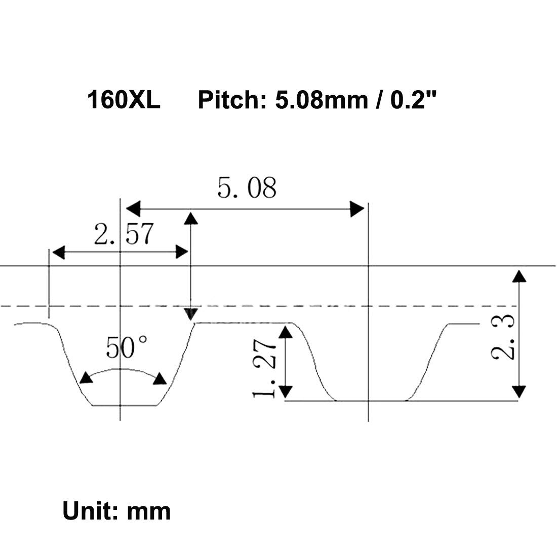 Snapklik.com : Uxcell 160XL Rubber Timing Belt Synchronous Closed Loop ...
