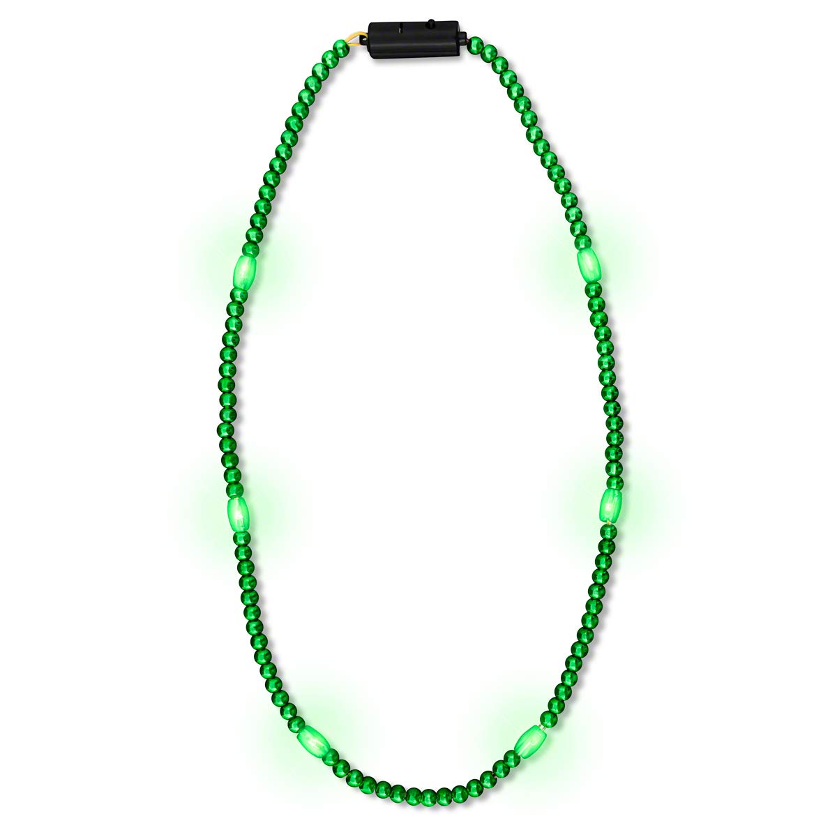 Amazon.com: FlashingBlinkyLights Green Light Up LED Mardi Gras Bead ...