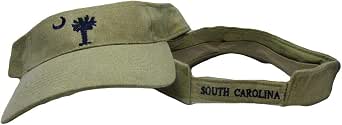 "Flags & Signs" Khaki South Carolina Crescent Visor hat Cap ws-1-883 at ...