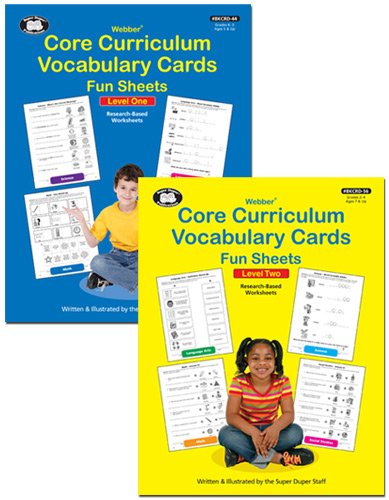 Core Curriculum Vocabulary Cards Fun Sheets Levels 1 & 2: Super Duper ...