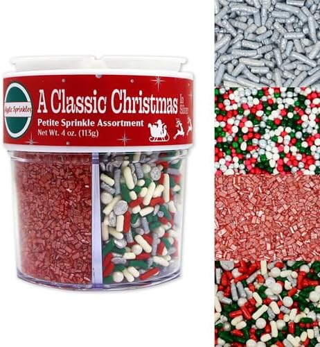 Amazon.com: Mystic Sprinkles Christmas/Holiday 4 Cell Sprinkle ...