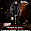 Amazon.com: Halloween Animatronics 6ft Grim Reaper, 72inch Animated ...
