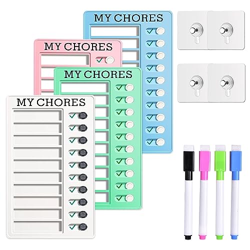 Erasable Chore Chart for Kids with Markers and Wall - Want It All