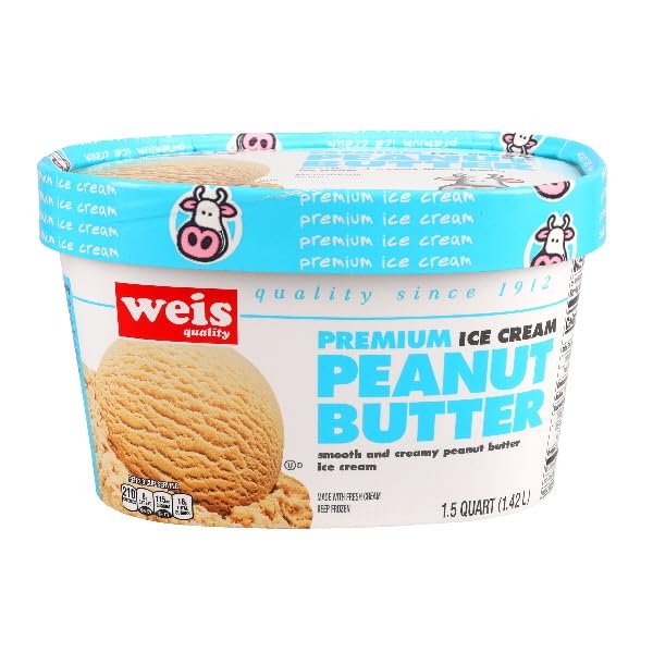 Amazon.com: Weis Quality, Ice Cream Peanut Butter, 48 Fl Oz : Grocery ...