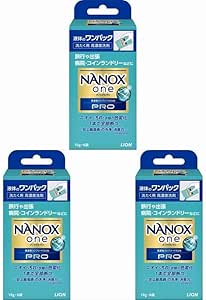 Amazon.co.jp: 【3個セット】ライオン NANOX one PRO ナノックスワンプロ ワンパック 10g×6袋入り 3個 旅行・出張・病院・コインランドリー 洗たく洗剤 ...