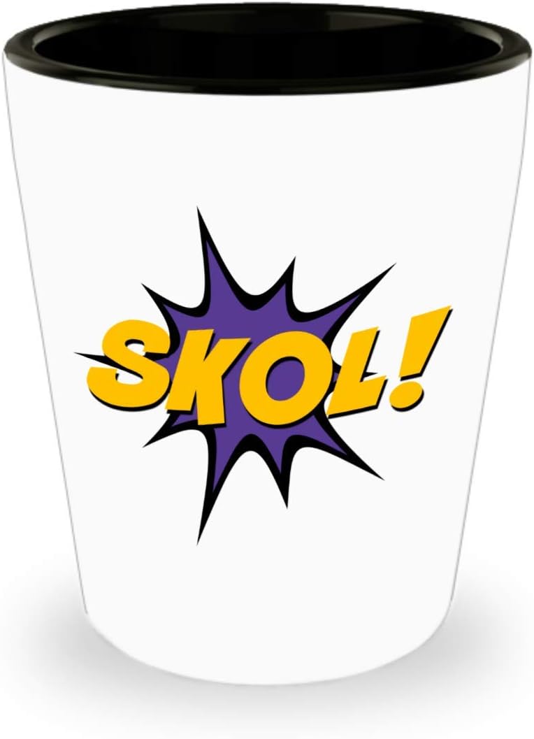 Amazon.com | SKOL! Vikings Cheer Shot Glass - Football Fan Gift ...