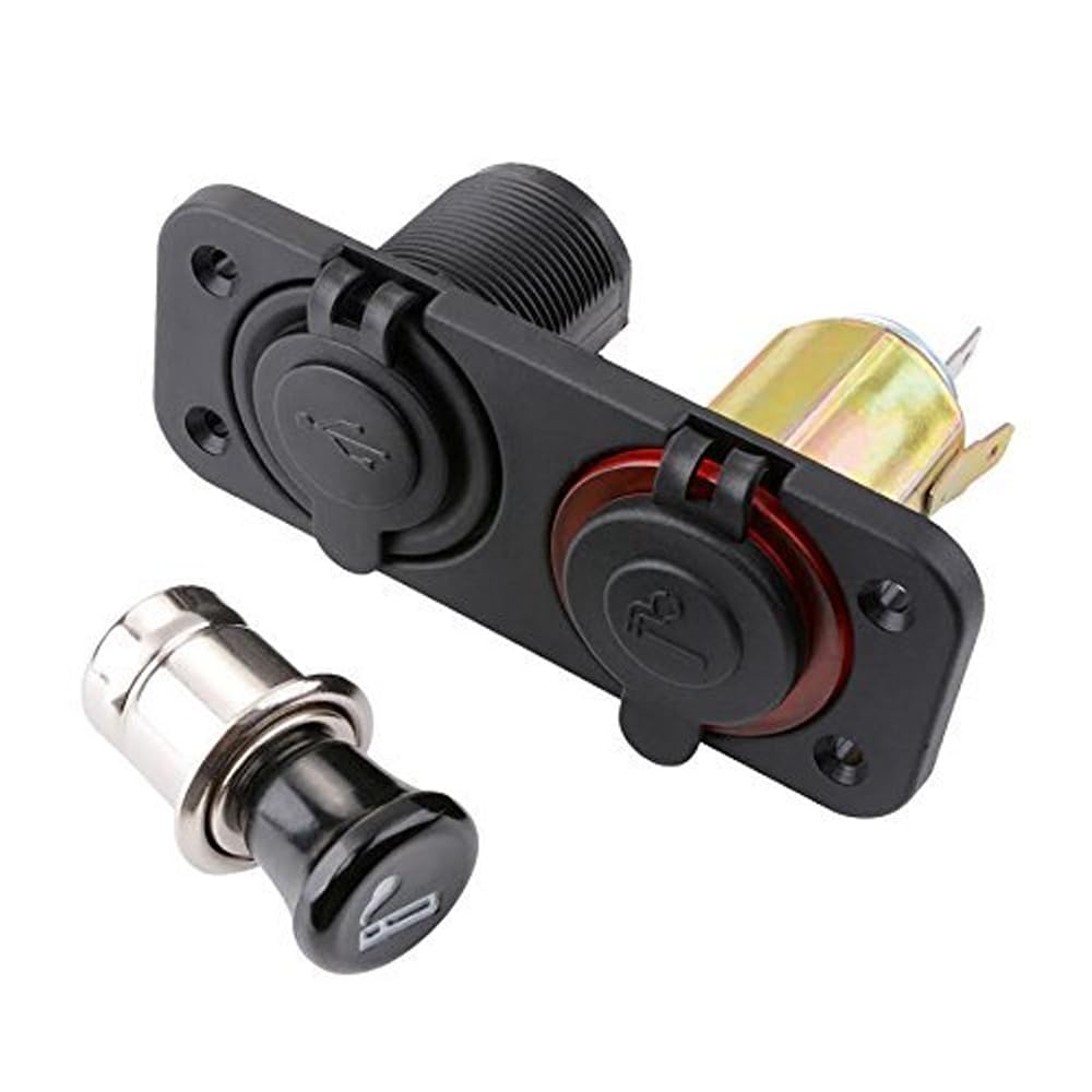 Snapklik.com : Universal Waterproof Two Hole USB Charger Power Socket ...