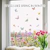 Colorful Floral Bouquet Window Sticker, Flower Window Clings for Glass ...