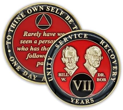 Amazon.com: 7 Year Sobriety Coin | Founders Triplate AA Chip ...