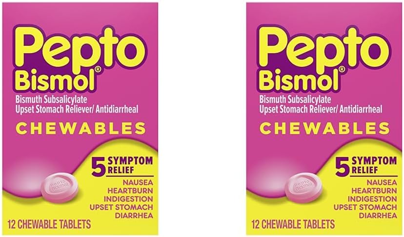 Amazon.com: Pepto Bismol Chewable Tablets for Nausea, Heartburn ...